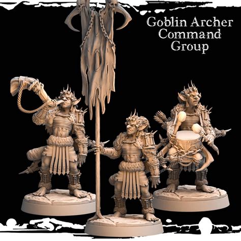 3D Printed Goblin Command Group By Monolith Arts Etsy