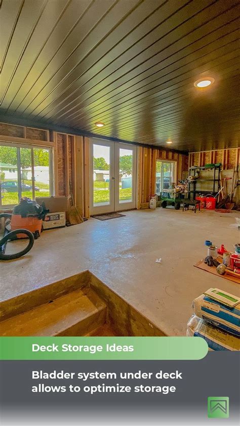 Bladder System Under Deck Allows To Optimize Storage In 2022 Under Decks Deck Deck Storage