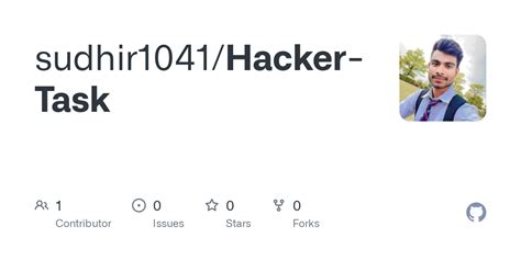 Github Sudhir1041 Hacker Task