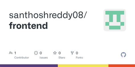 Github Santhoshreddy Frontend