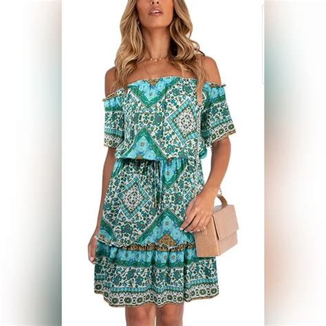Dresses Floral Print Off Shoulder Dresses Summer Beach Poshmark