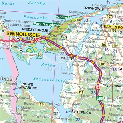 POLSKA MAPA SAMOCHODOWA MAGNETYCZNA ARTGLOB