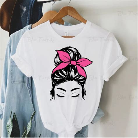 Momlife Png Svg Messy Bun Hair Svg Png Layered Mom Skull Svg Png Mom