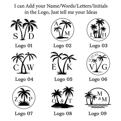 Palm Tree Stamp Etsy
