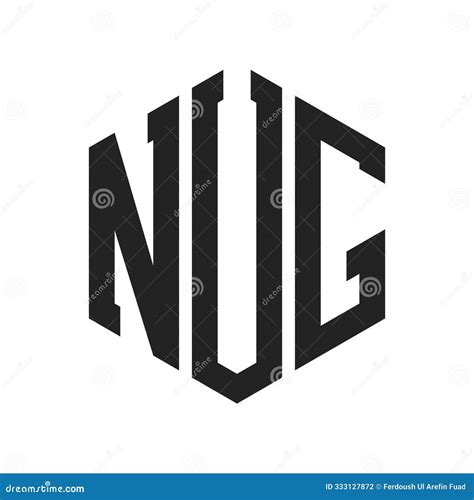 Nug Logo Design Initial Letter Nug Monogram Logo Using Hexagon Shape