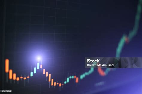 기술 가격 그래프 및 지표 파란색 테마 화면에 빨간색과 녹색 촛대 차트 시장 변동성 위아래로 추세 주식 거래 암호화 통화 배경