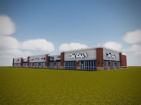 Strip Mall Village Minecraft Map Minecraft City Minecraft City Buildings Minecraft