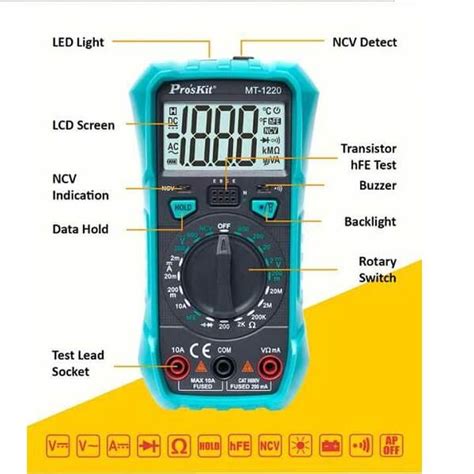 Proskit Multimeter And Ic Tester 2 In1 Mt 1220 Cardano