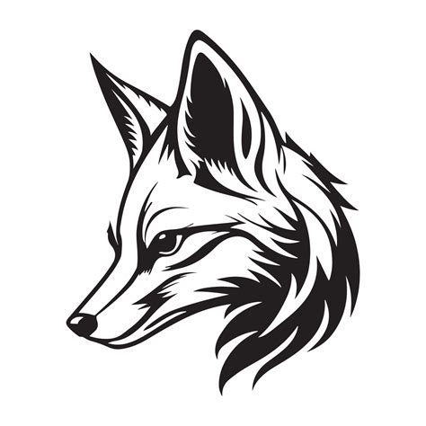 Fox Face Silhouettes Fox Face Svg Black And White Fox Vector 22690572