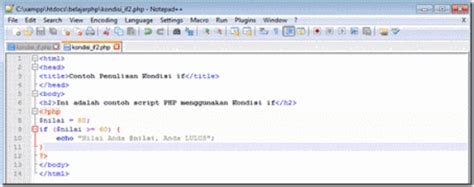 Struktur Kondisi Dan Perulangan Dalam Pemrograman Php