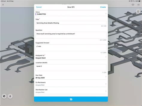Rfi And Checklist Management Using The Bim 360 Mobile App Creating