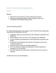 Lab04 Pdf NIT1201 Introduction To Database Systems Lab 04 Objective