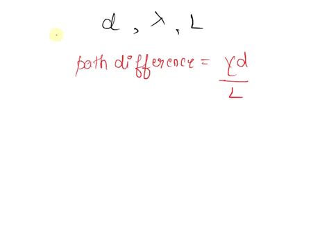 Solved In A Youngs Double Slit Experiment Slit Distance D