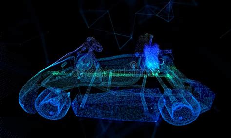 Kart Racing Light Effect Particles Background Stock Illustration