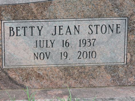 Betty Jean Stone Chambers 1937 2010 Mémorial Find A Grave