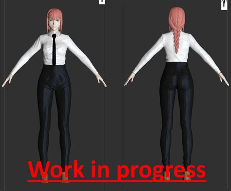 Makima Chainsawman 3d Model Work In Progress By Dariotsc On Deviantart
