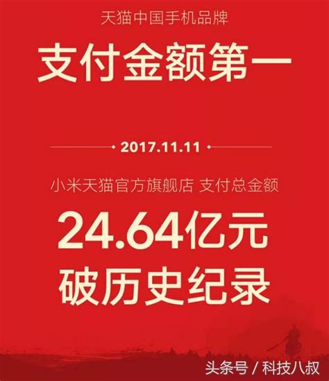 小米天貓旗艦店支付金額2464億元，網友：都是賣家居產品的錢 每日頭條
