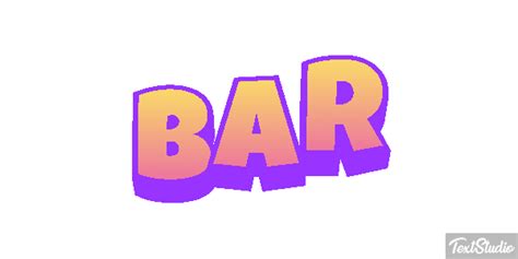Bar Word Animated  Logo Designs