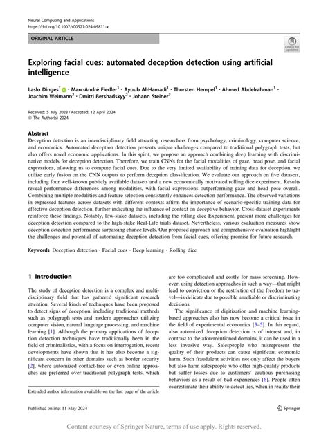 Pdf Exploring Facial Cues Automated Deception Detection Using