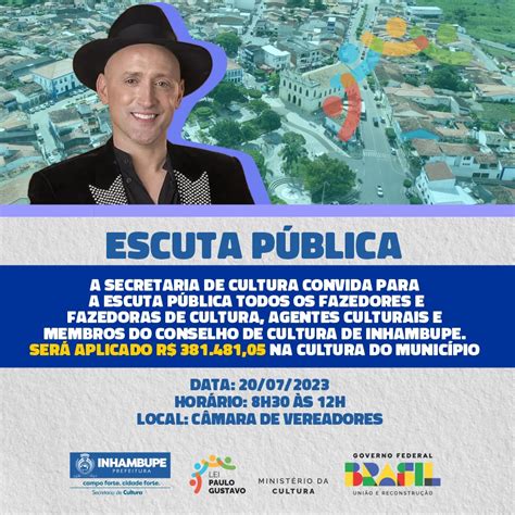 TERCEIRA ESCUTA PÚBLICA SOBRE A LEI PAULO GUSTAVO Prefeitura de