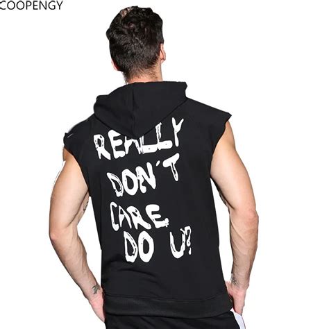 Mens Gyms Hoodie Singlets Sweatshirts Sleeveless Hoodies Bodybuilding