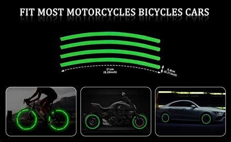 Amazon TOMALL Pcs Reflective Wheel Rim Stripe Decals For Bicycle Car Cycling Bike