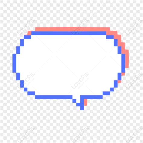 흰색 파란색 빨간색 픽셀 아트 텍스트 상자 색상 일러스트 대화푸른색깔 Png 일러스트 무료 다운로드 Lovepik