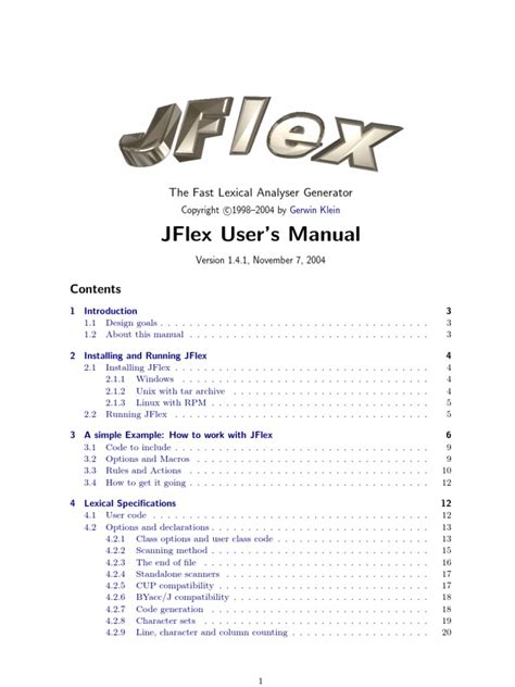 Manual Jflex Pdf Class Computer Programming Method Computer