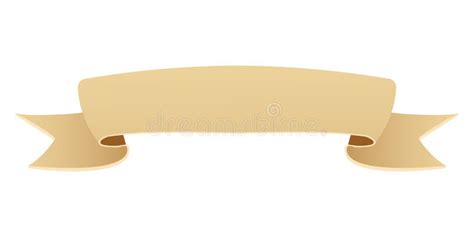 Parchment Paper Scroll Ribbon Old Vintage Banner Game Ui Element In Cartoon Style Isolated On