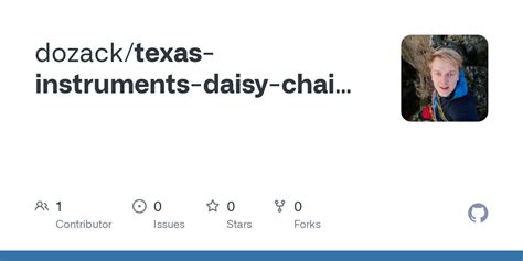 GitHub Dozack Texas Instruments Daisy Chain Protocol