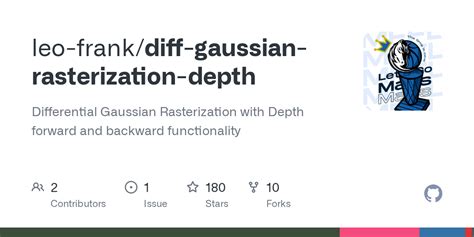 Issues · Leo Frankdiff Gaussian Rasterization Depth · Github