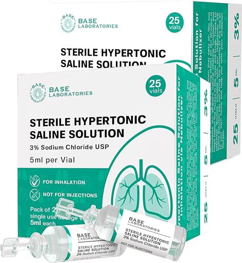 Base Labs 3 Hypertonic Saline Solution For Nebulizer