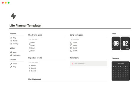 Life Planner • Time Blocking Journal Goals Template By Edward Alonzo