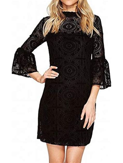 Buy Calvin Klein Womens High Neck Bell Sleeve Sheath Dress Online
