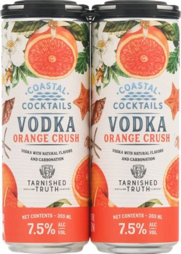 Coastal Cocktails Orange Crush Vodka Cocktail 4 Cans 12 Fl Oz