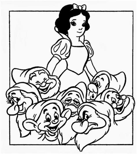 Blancanieves Y Los Siete Enanitos Cuento Para Colorear Secuencia