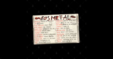 80 Heavy Metal Cassette Tape Heavy Metal Sticker Teepublic