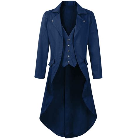 Anuyalue Mens Gothic Jackets Big And Tall Vintage Medieval Steampunk