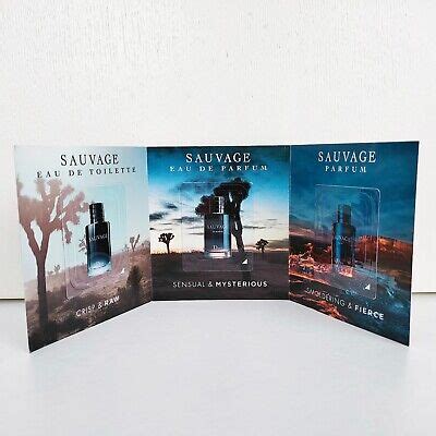 CHRISTIAN DIOR SAUVAGE Parfum EDT EDP Cologne For Men Fragrance Sample Card NEW EUR