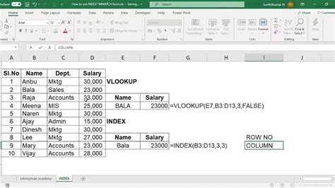 How To Use Index Formula English Version Youtube