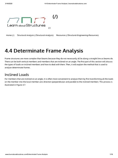 44 Determinate Frame Analysis Pdf Beam Structure Bending