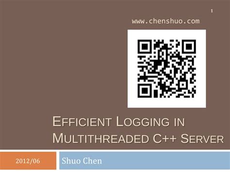 efficient logging in multithreaded c server ppt
