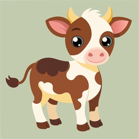 Belo Vetor De Vaca Vetor Premium Gerado IA