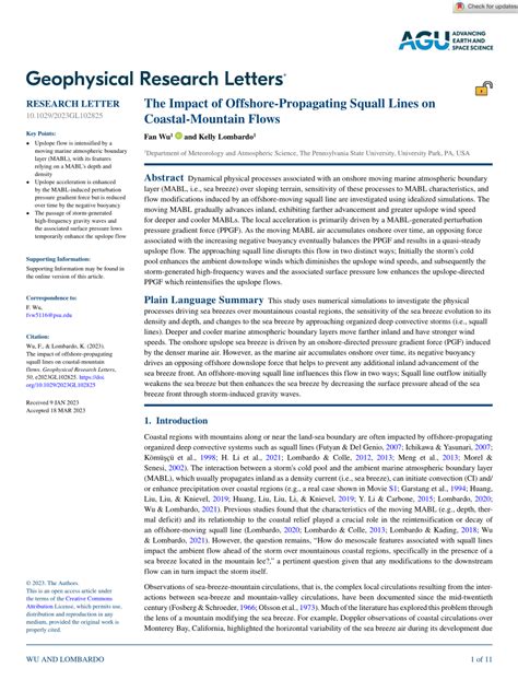 Pdf The Impact Of Offshore‐propagating Squall Lines On Coastal