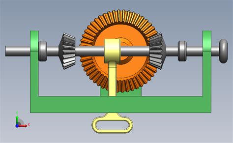 教学用多轴翻转斜齿轮驱动系统solidworks 2016模型图纸下载 懒石网