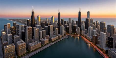 Premium Ai Image A Striking Composition Capturing The Iconic Chicago
