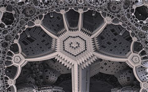 Tapety černobílý architektura abstraktní symetrie fraktální vzor krajka materiál