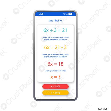 Plantilla Vectorial De La Interfaz Del Smartphone De La Aplicaci Vector De Stock