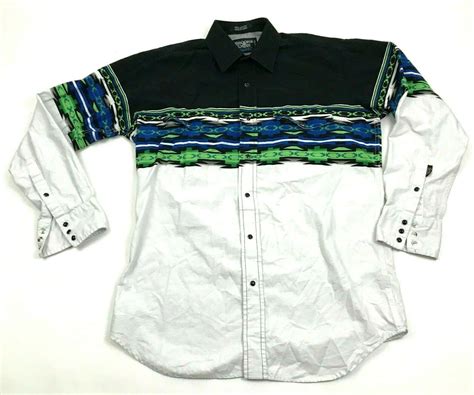 VINTAGE Brooks Dunn Panhandle Slim Western Shirt Snap Button M