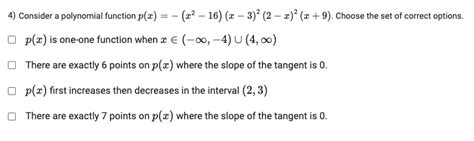 Solved Consider A Polynomial Function Chegg